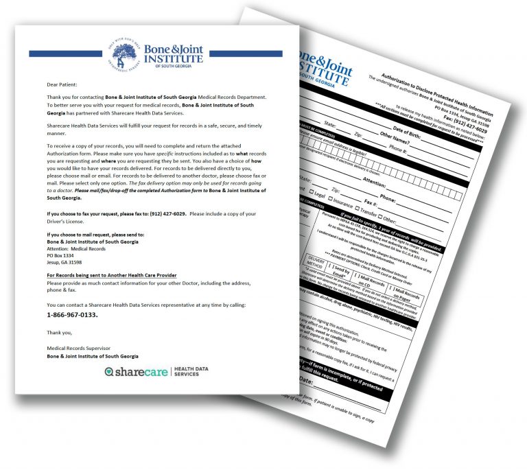 Medical Records Request - BJISG